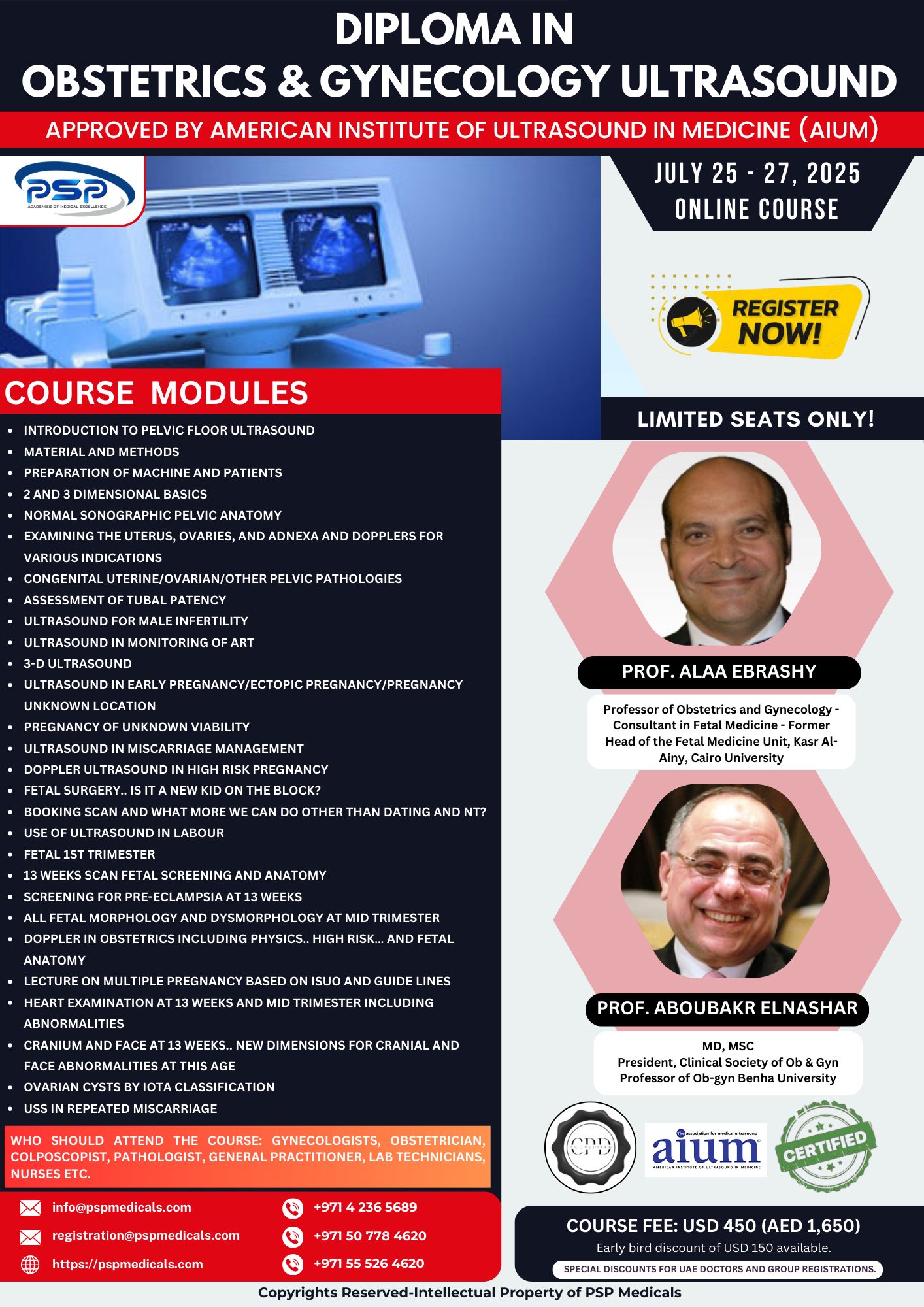 Diploma In Obstetrics & Gynecology Ultrasound – Online - PSP Medicals